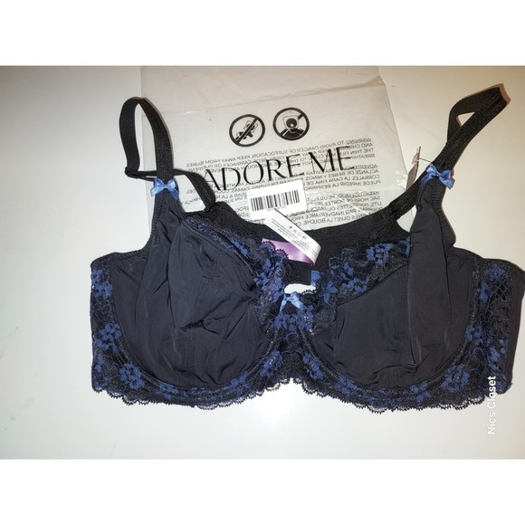 Adore Me | Intimates & Sleepwear | Zita Unlined Plus Bra Adore Me Black ...